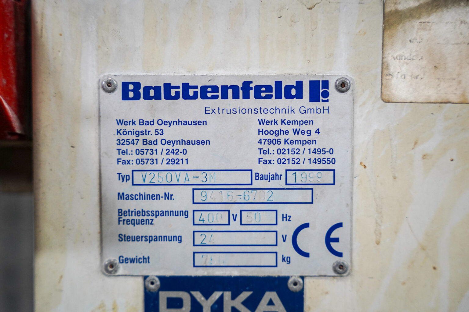Battenfeld V250 VA - 3 meter - Plastima Used Machinery